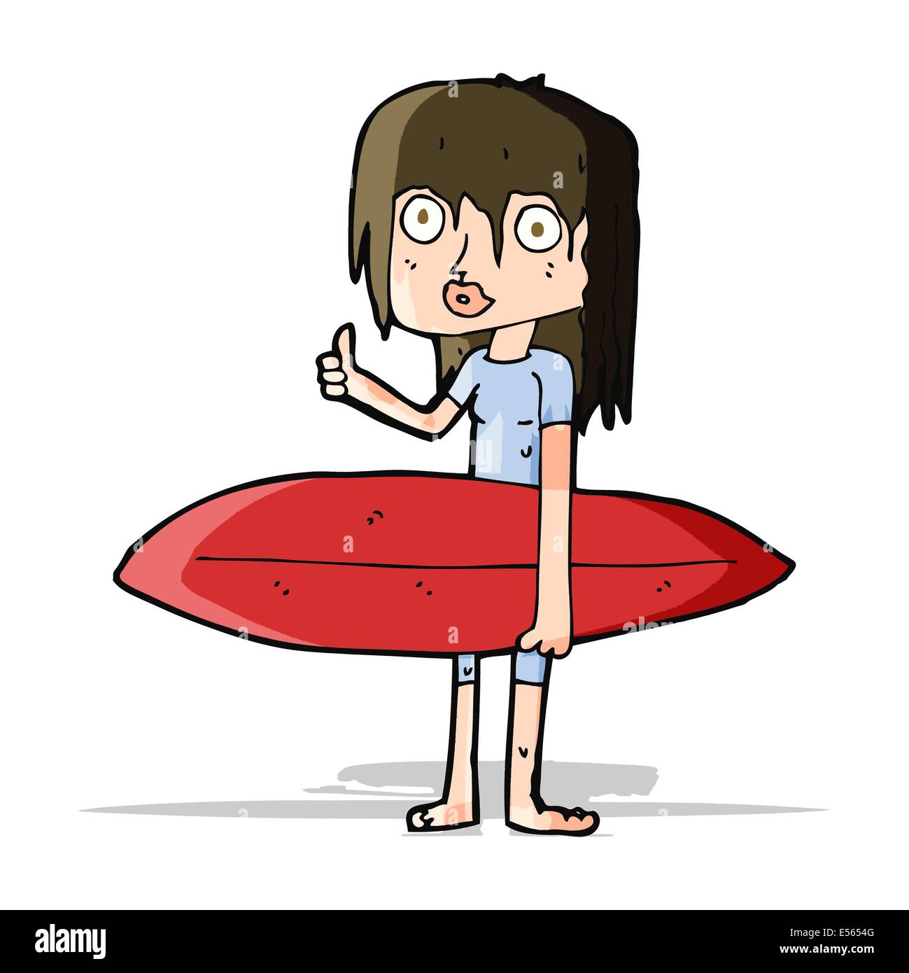 cartoon surfer girl Stock Vector Image & Art - Alamy