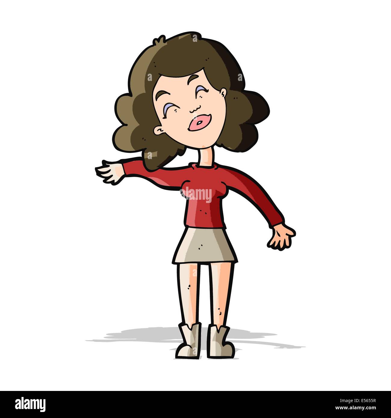 cartoon woman only joking Stock Vector Image & Art - Alamy