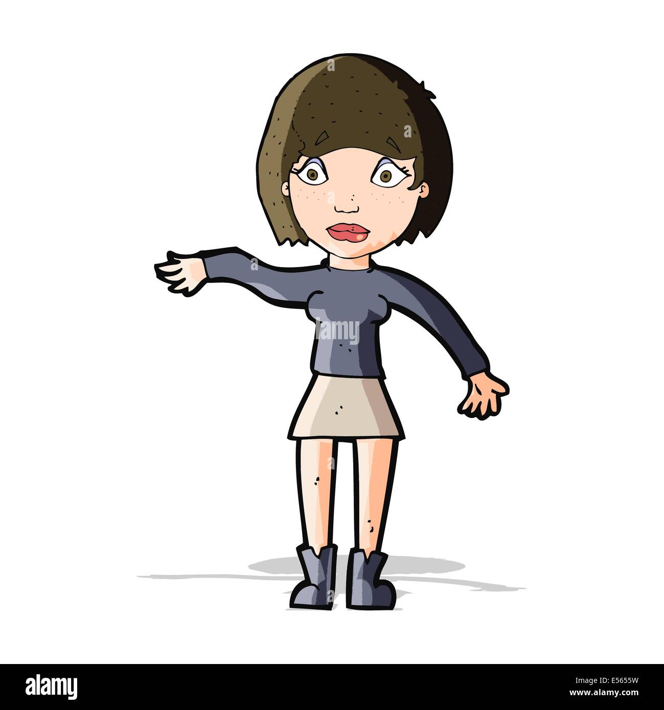 cartoon surprised woman Stock Vector Image & Art - Alamy