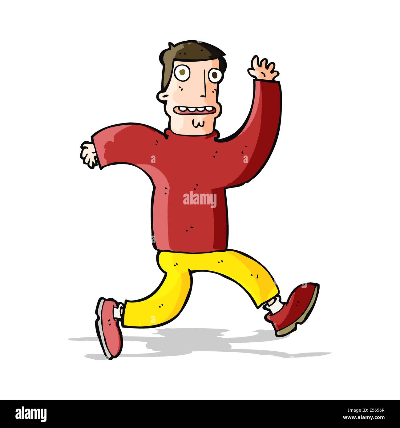 cartoon terrified man Stock Vector Image & Art - Alamy