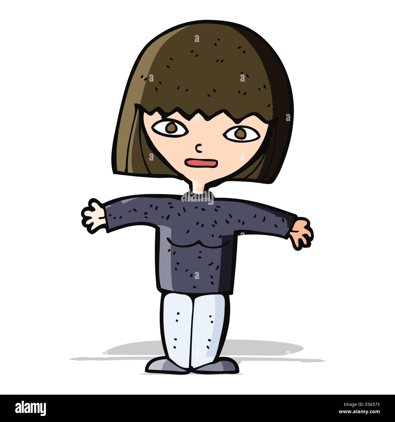 cartoon woman with open arms Stock Vector Image & Art - Alamy