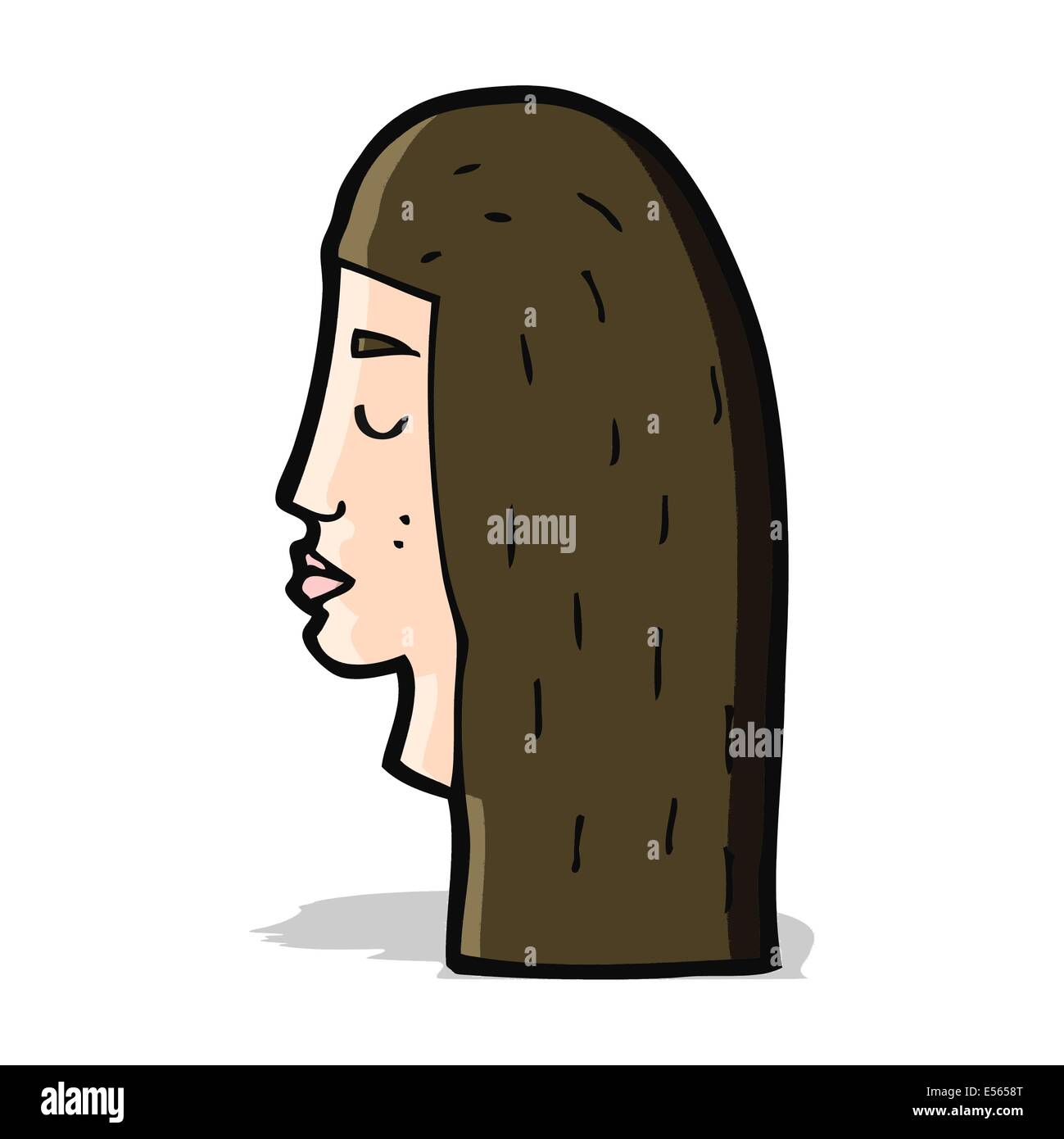 cartoon female face profile Stock Vector Image & Art - Alamy