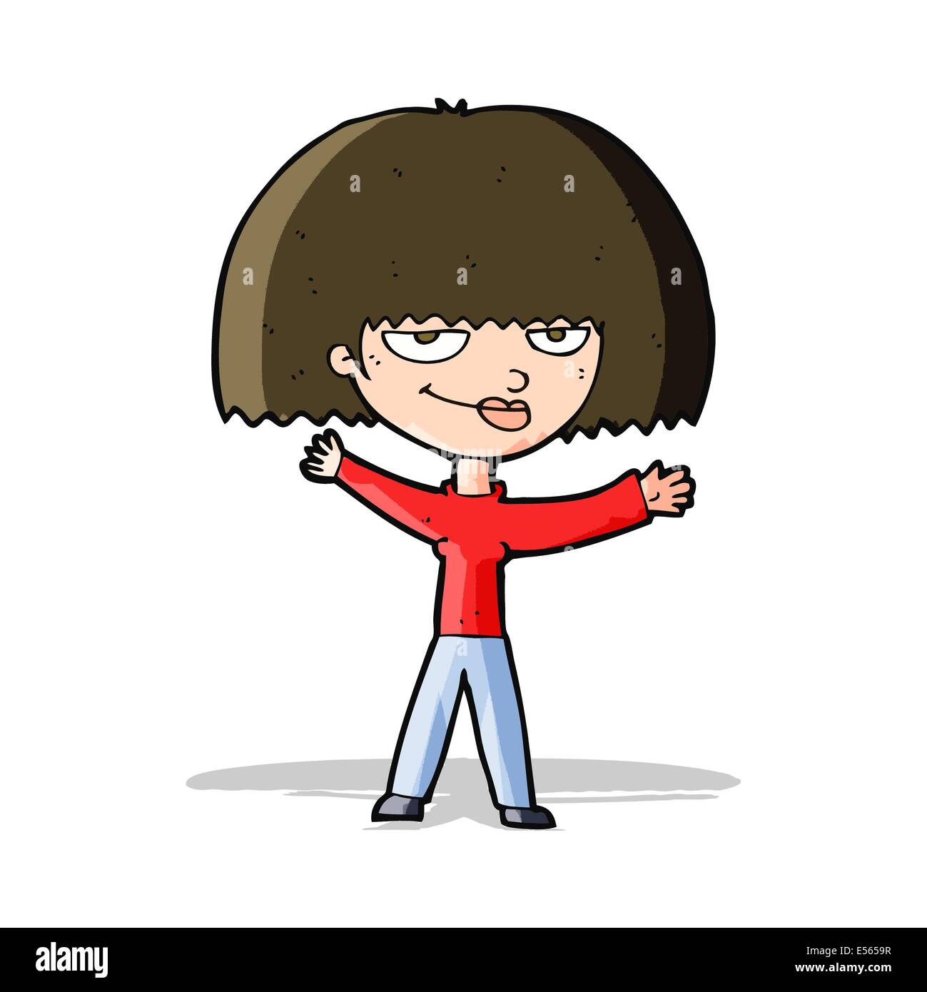 cartoon smug woman Stock Vector Image & Art - Alamy