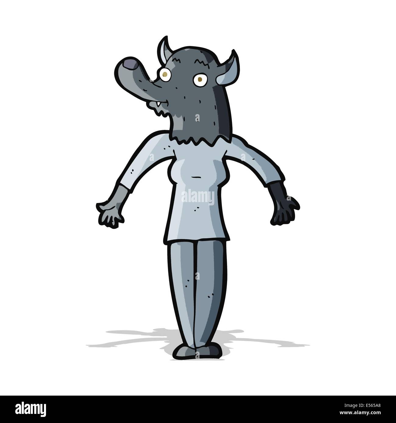 cartoon werewolf woman Stock Vector Image & Art - Alamy