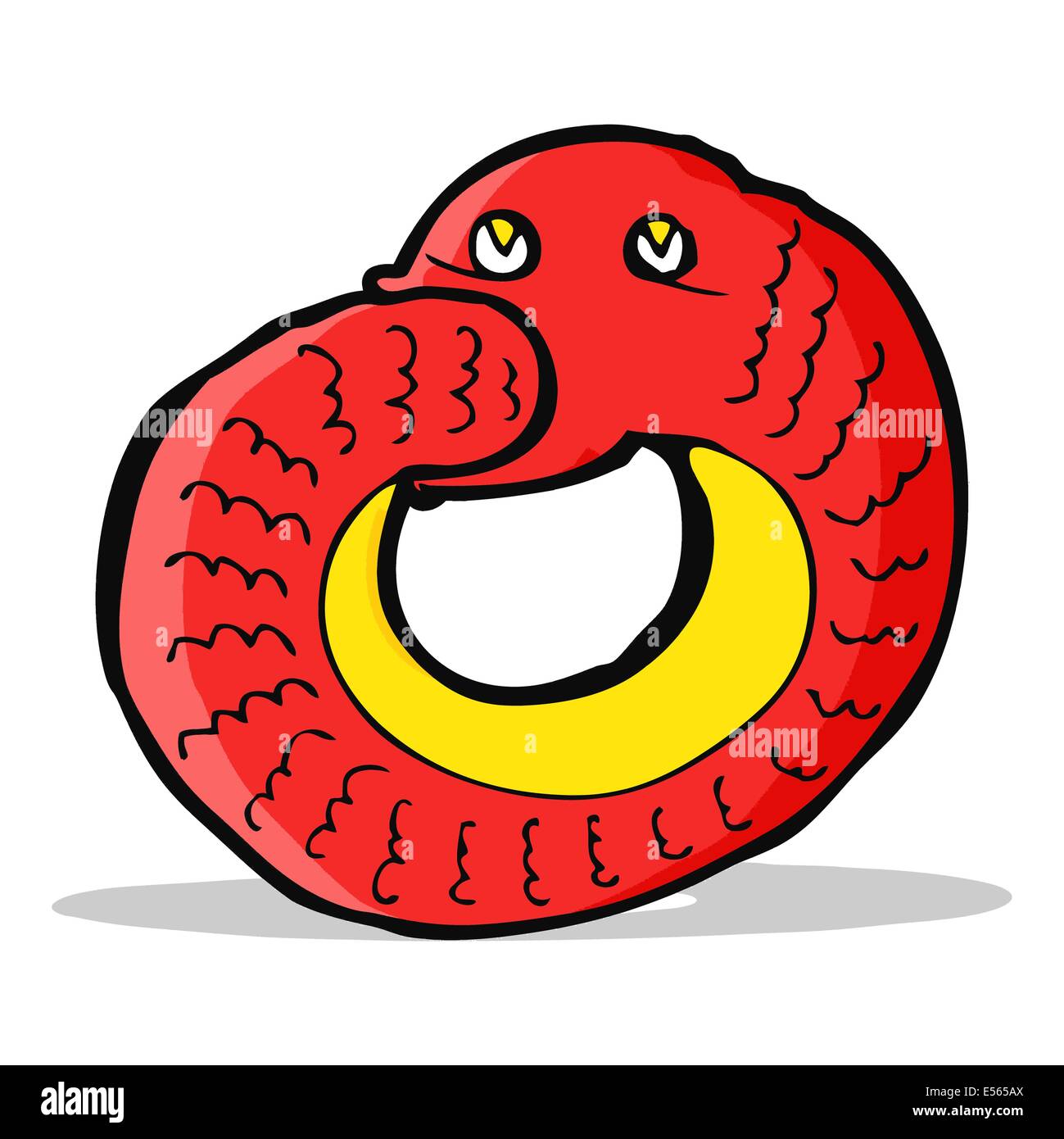 cartoon snake eating own tail Stock Vector Image & Art - Alamy