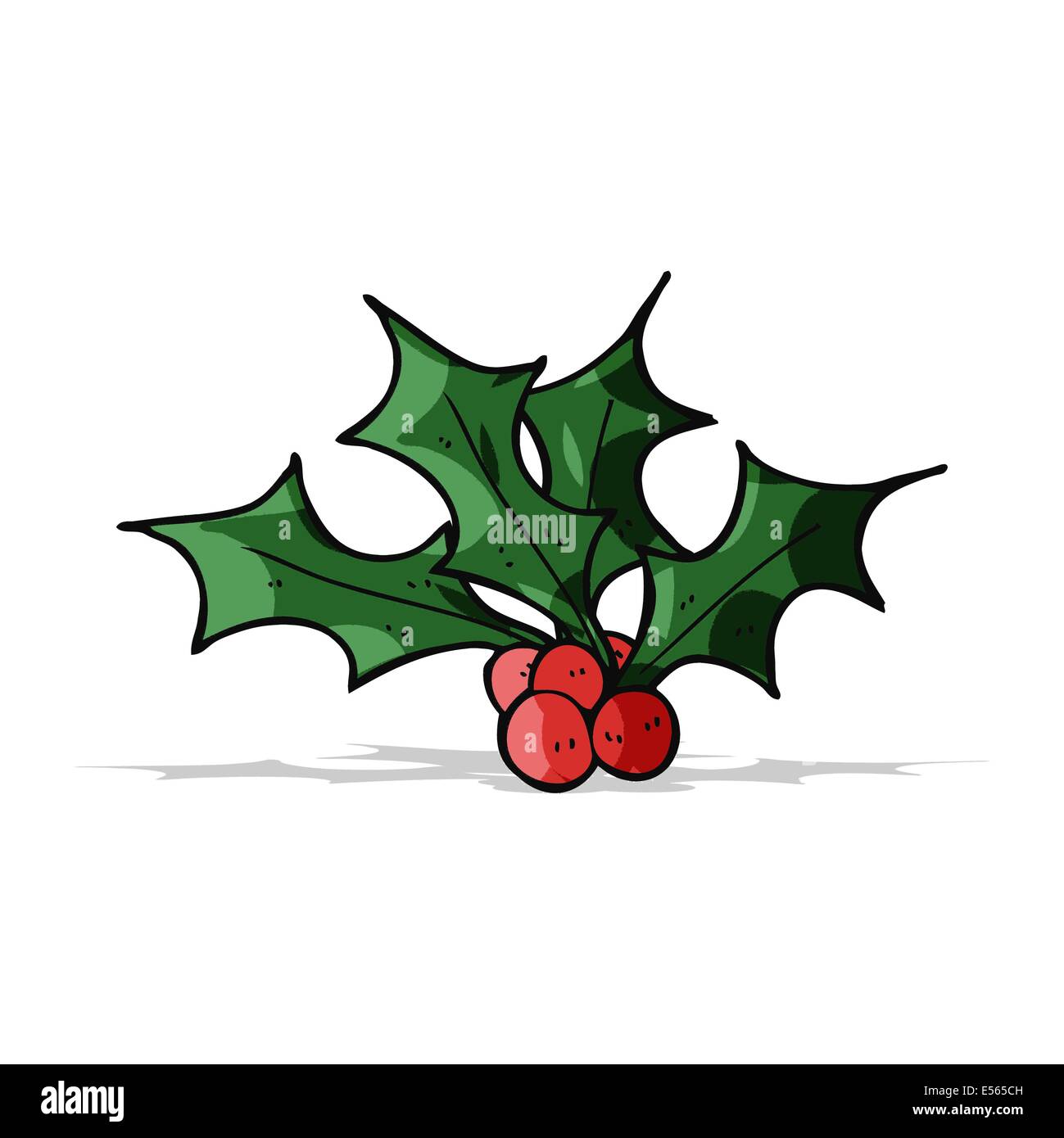 cartoon christmas holly Stock Vector Image & Art - Alamy