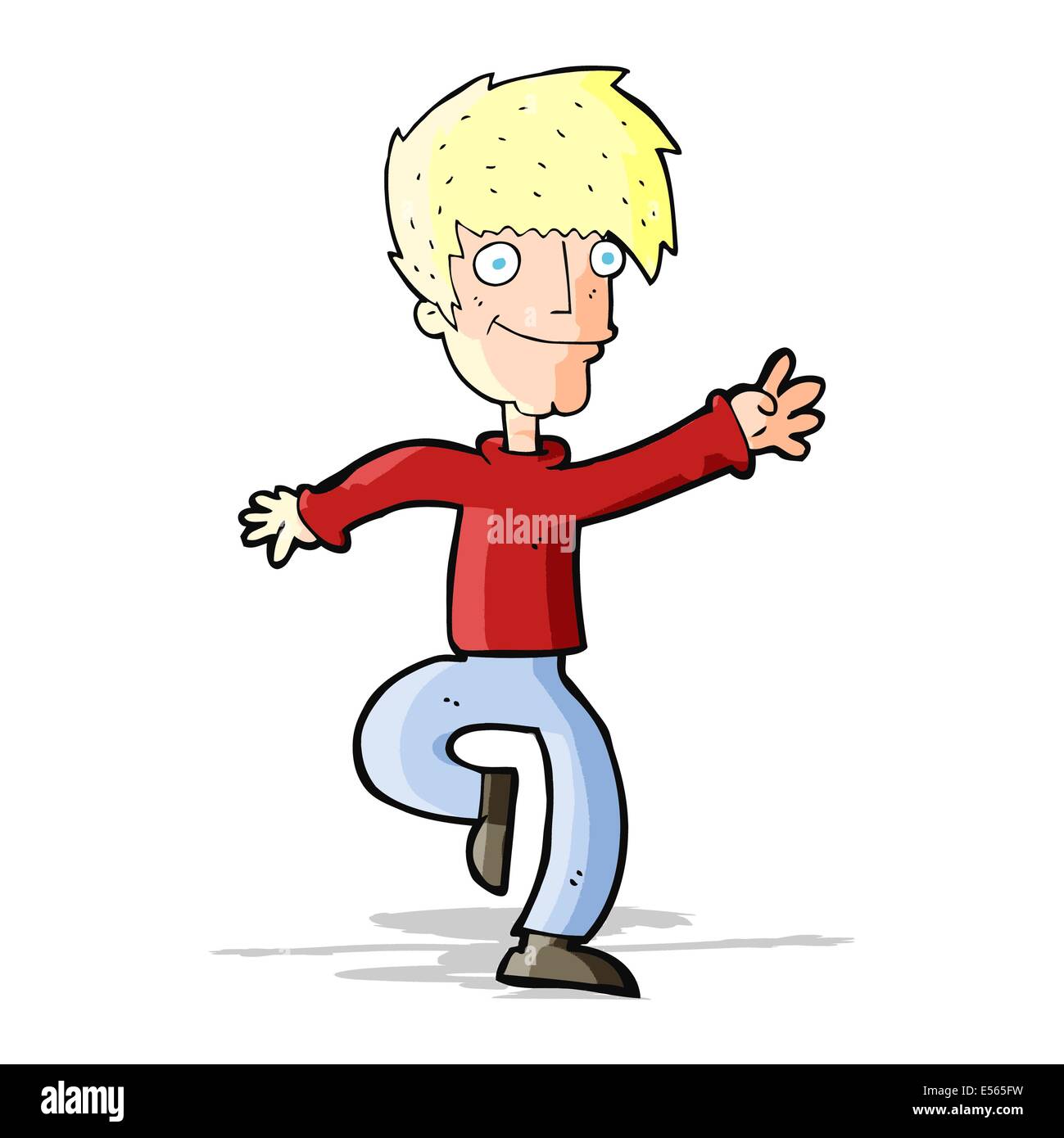 cartoon happy man dancing Stock Vector Image & Art - Alamy