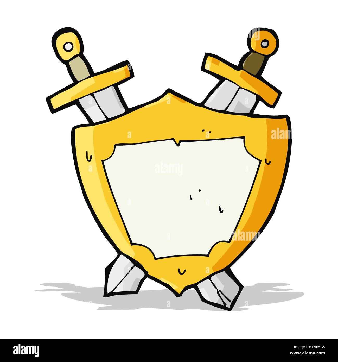 cartoon shield and swords Stock Vector Image & Art - Alamy