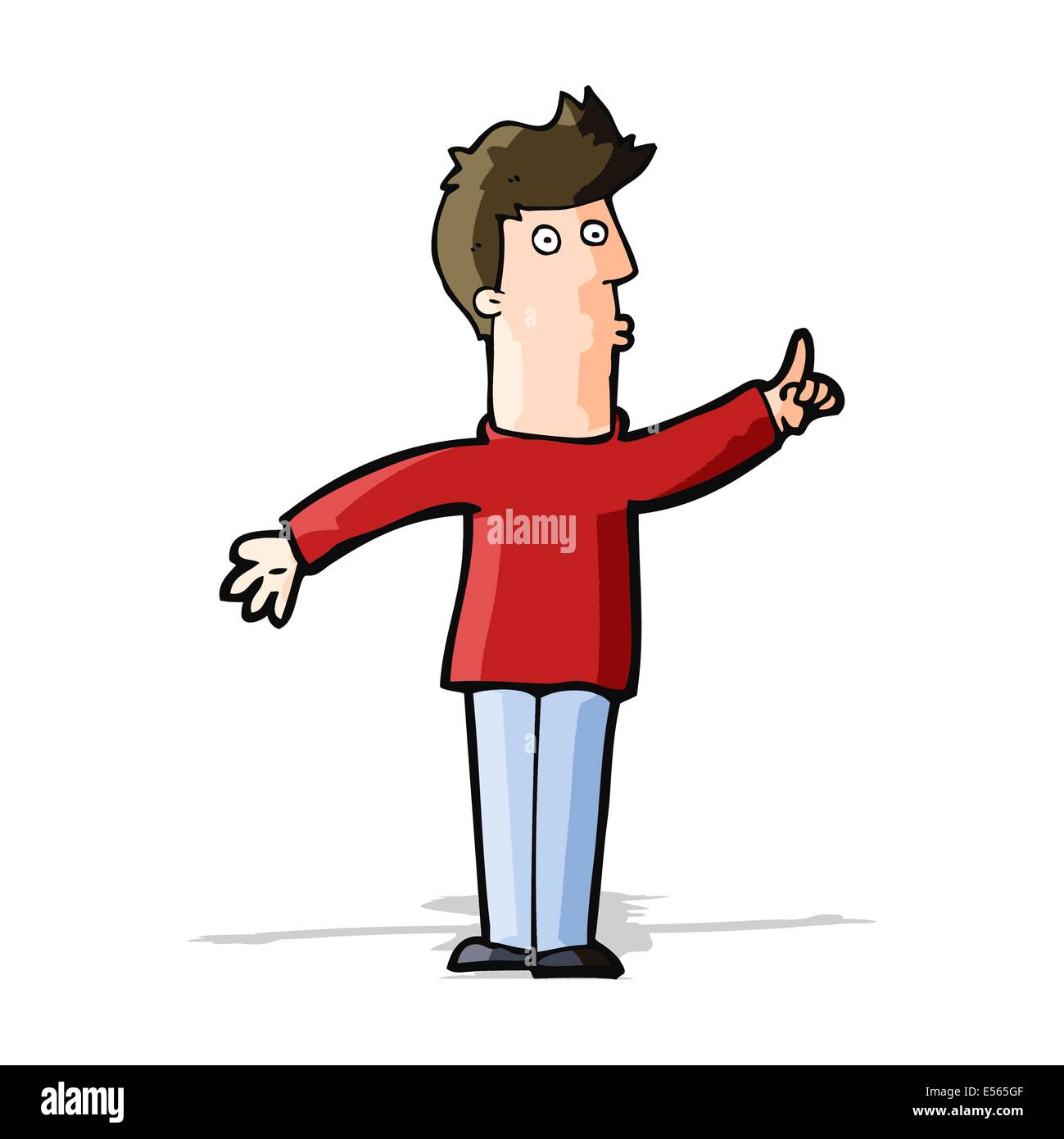 cartoon man advising caution Stock Vector Image & Art - Alamy