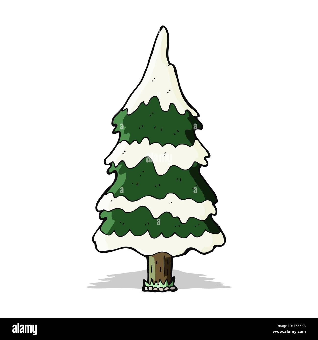 cartoon snowy tree Stock Vector Image & Art - Alamy