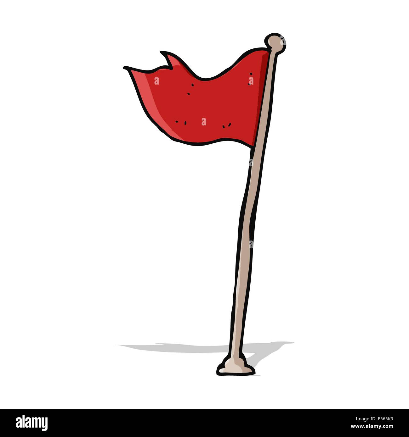 cartoon flag on pole Stock Vector Image & Art - Alamy