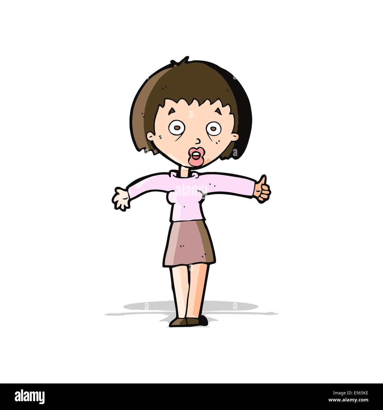 cartoon amazed woman Stock Vector Image & Art - Alamy