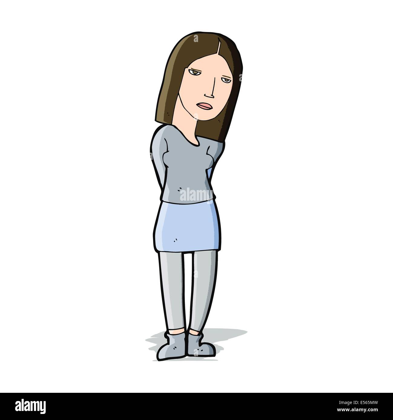 cartoon woman waiting Stock Vector Image & Art - Alamy