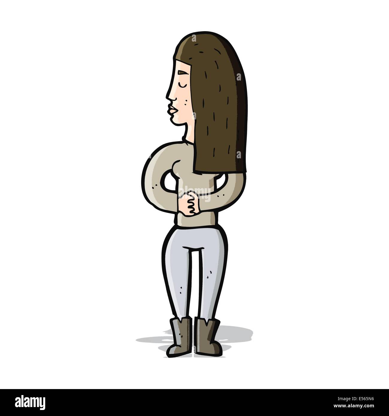 Cartoon woman ignoring hi-res stock photography and images - Alamy