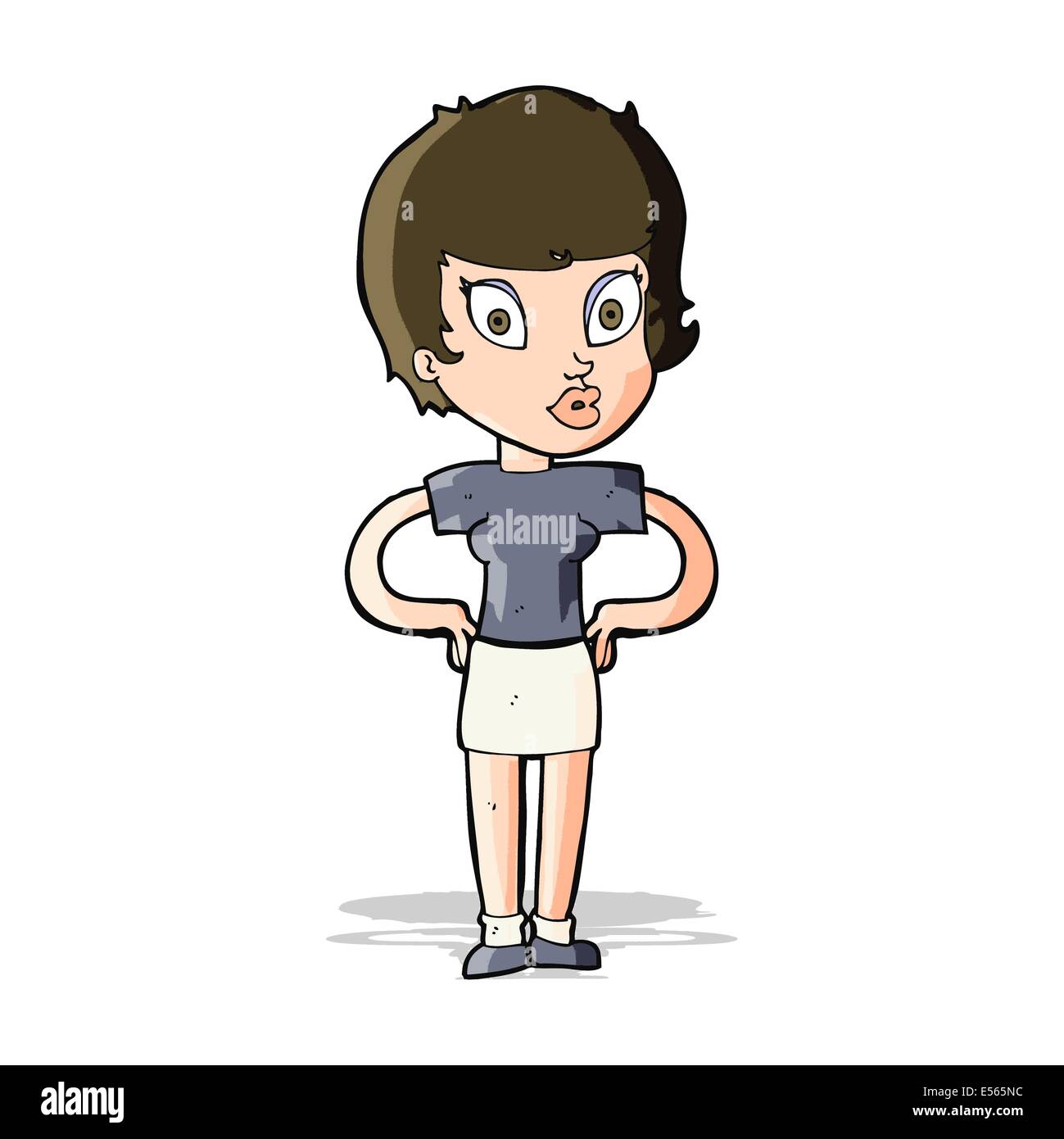 Cartoon woman hands on hips hi-res stock photography and images - Alamy