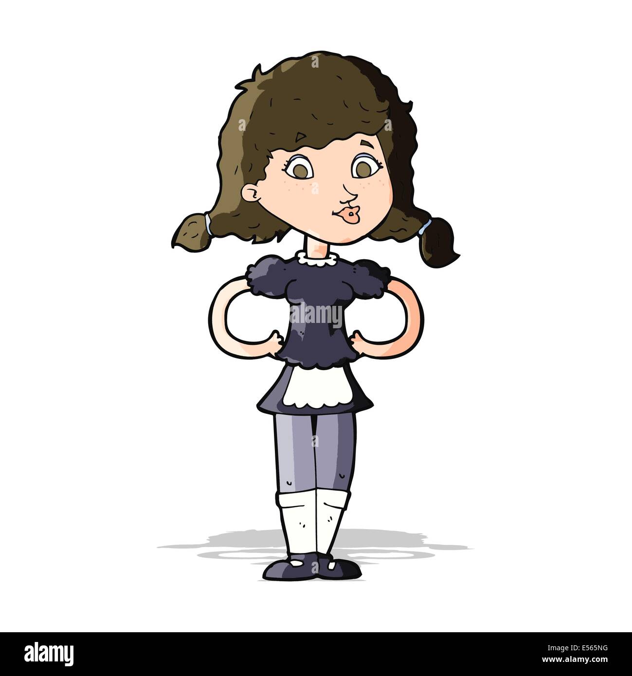 cartoon happy waitress woman Stock Vector Image & Art - Alamy