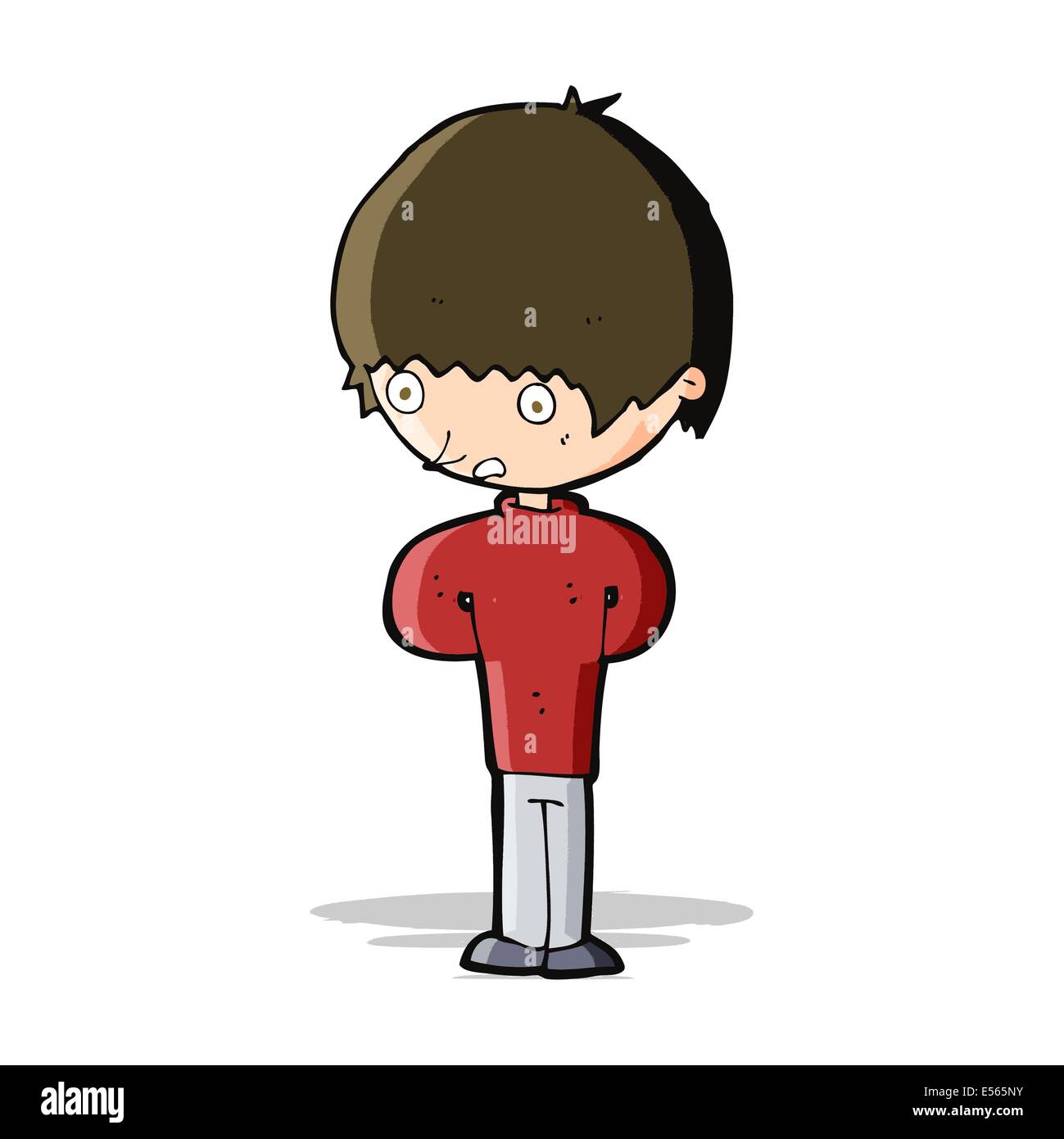 cartoon nervous boy Stock Vector Image & Art - Alamy