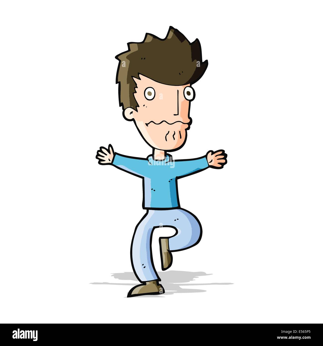 cartoon frightened man Stock Vector Image & Art - Alamy