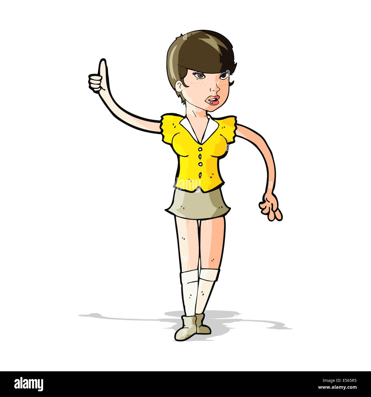 cartoon pretty girl asking question Stock Vector Image & Art - Alamy