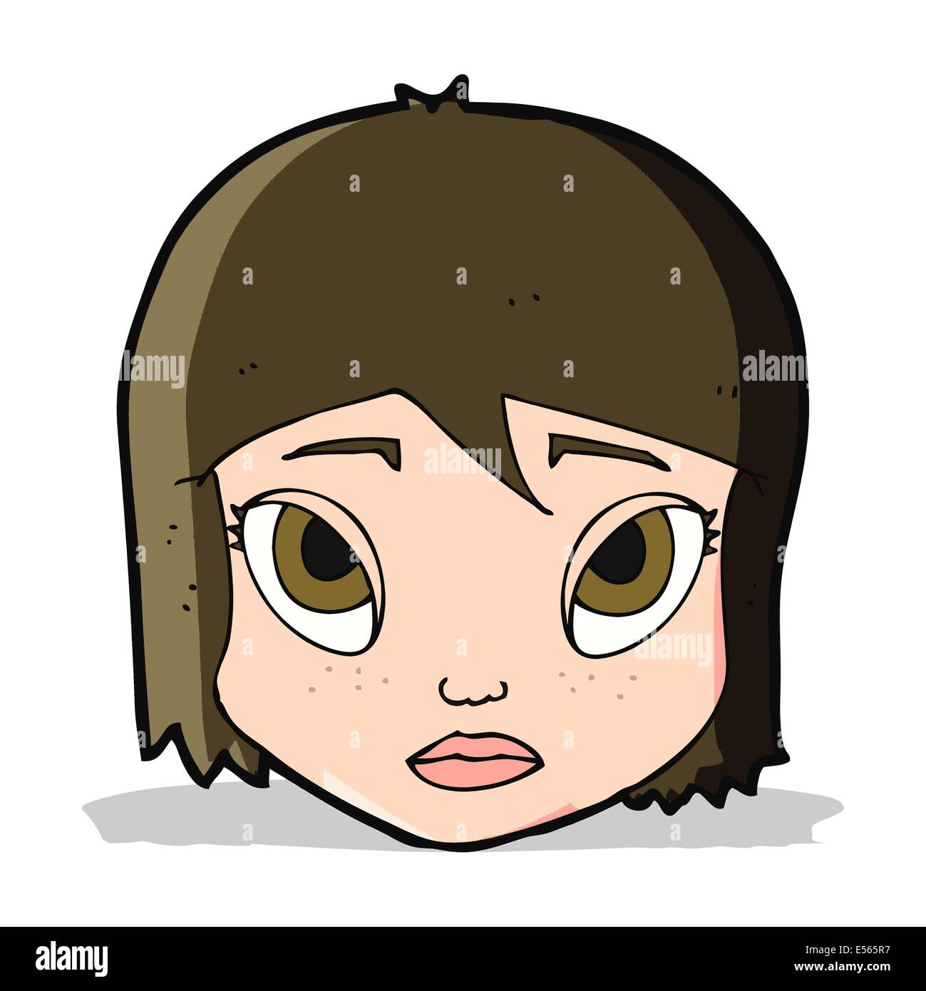 cartoon female face Stock Vector Image & Art - Alamy