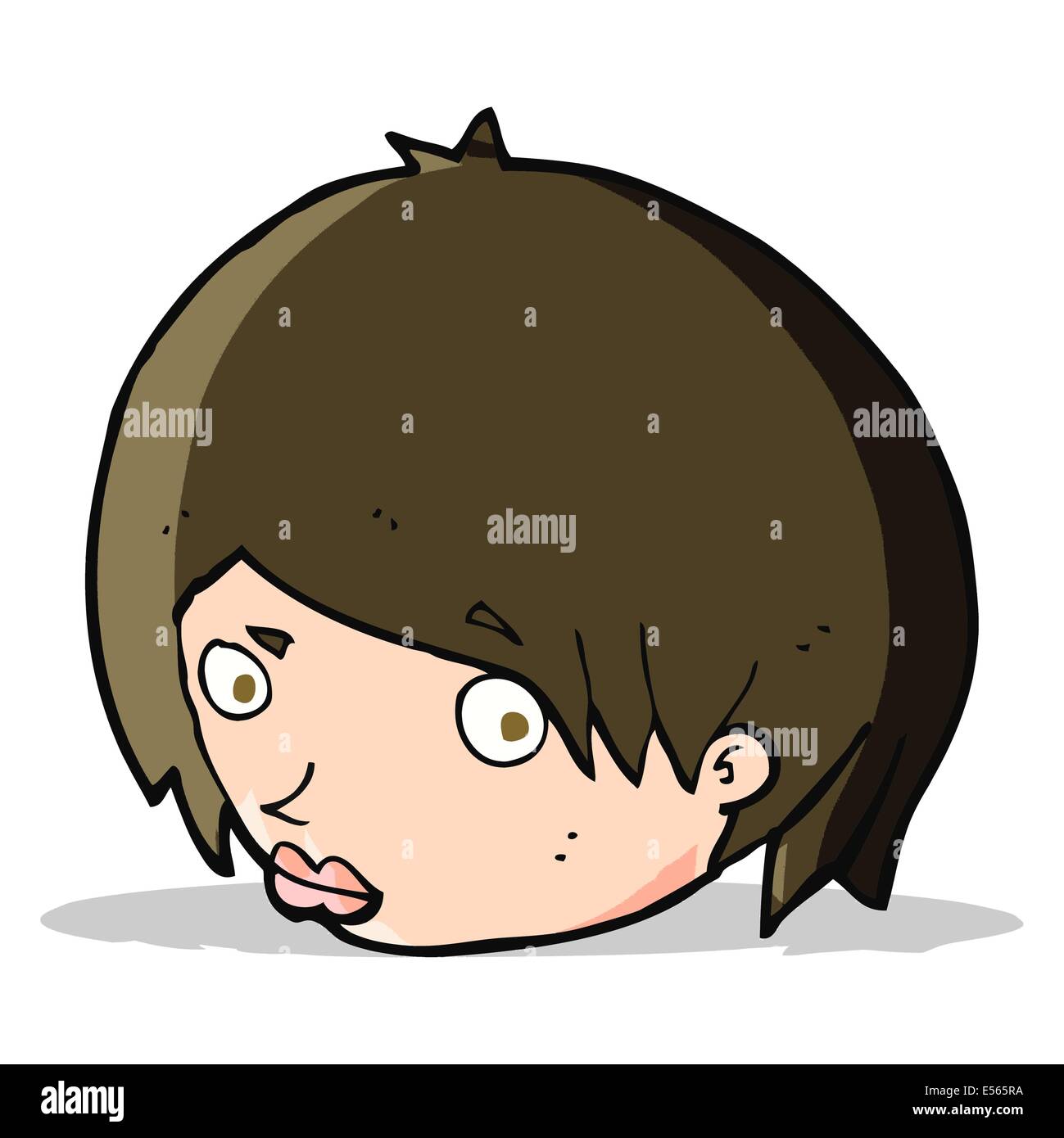 cartoon female face with raised eyebrow Stock Vector Image & Art - Alamy