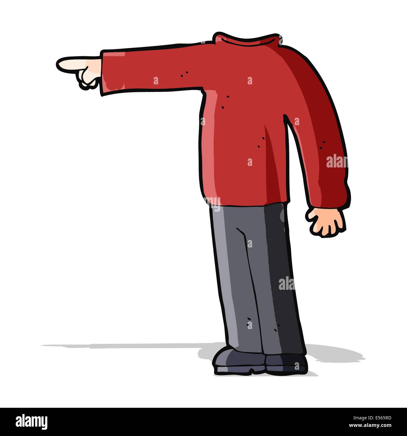 cartoon headless man pointing Stock Vector Image & Art - Alamy