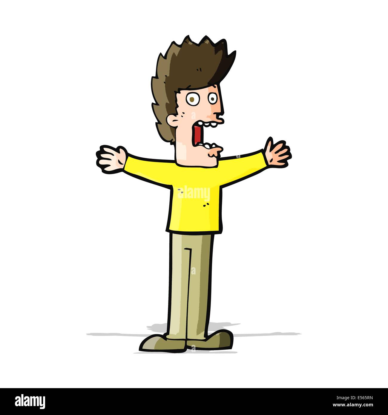 cartoon terrified man Stock Vector Image & Art - Alamy