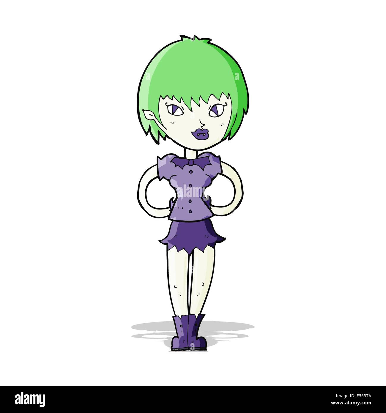 cartoon pretty vampire girl Stock Vector Image & Art - Alamy