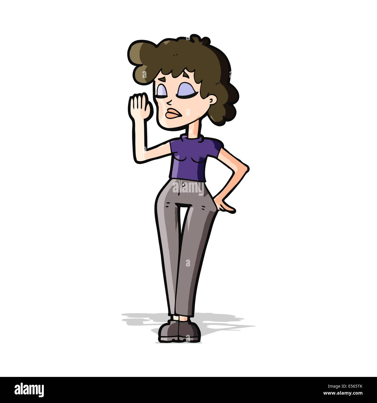cartoon woman ignoring Stock Vector Image & Art - Alamy