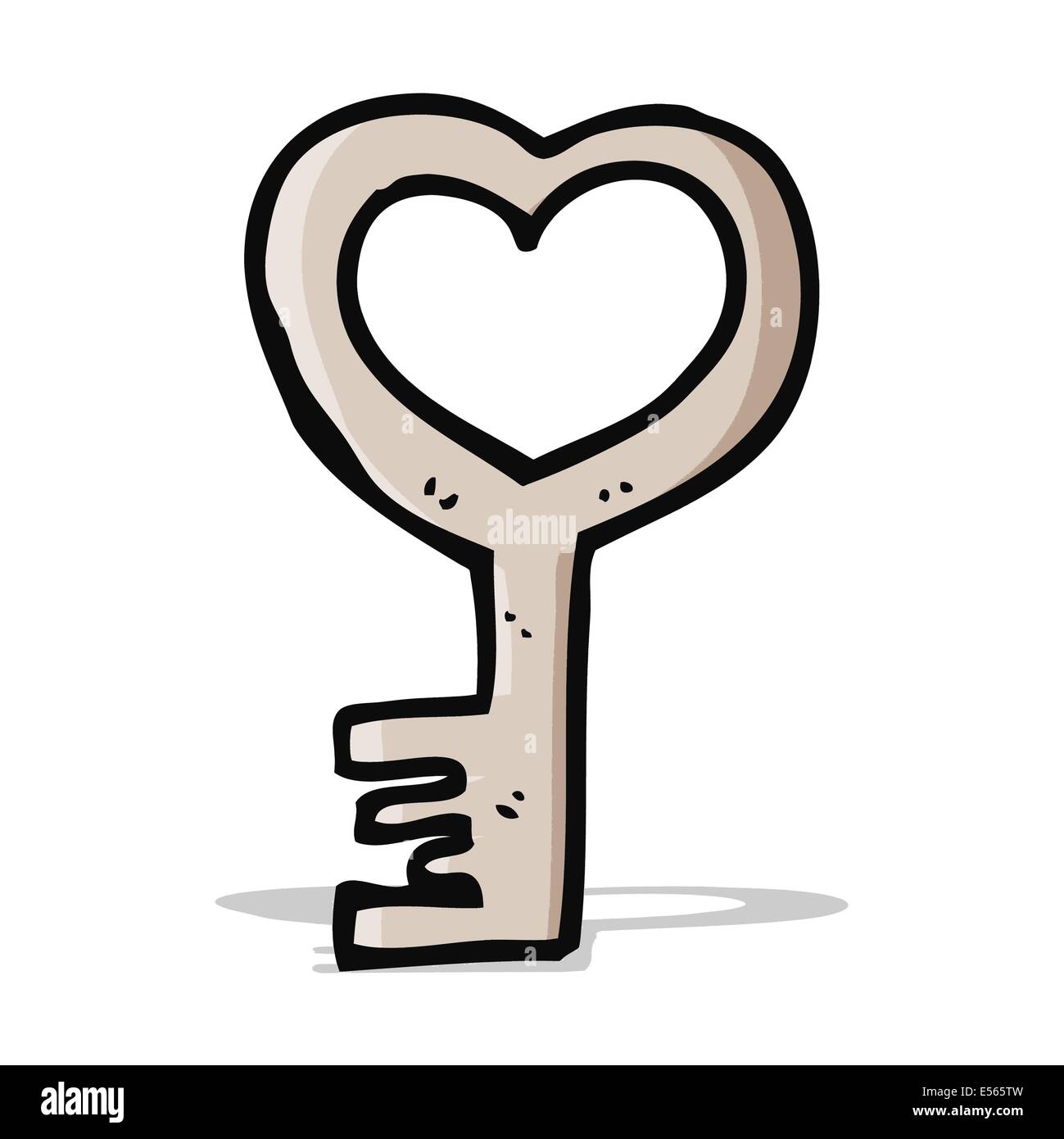 cartoon heart shaped key Stock Vector Image & Art - Alamy