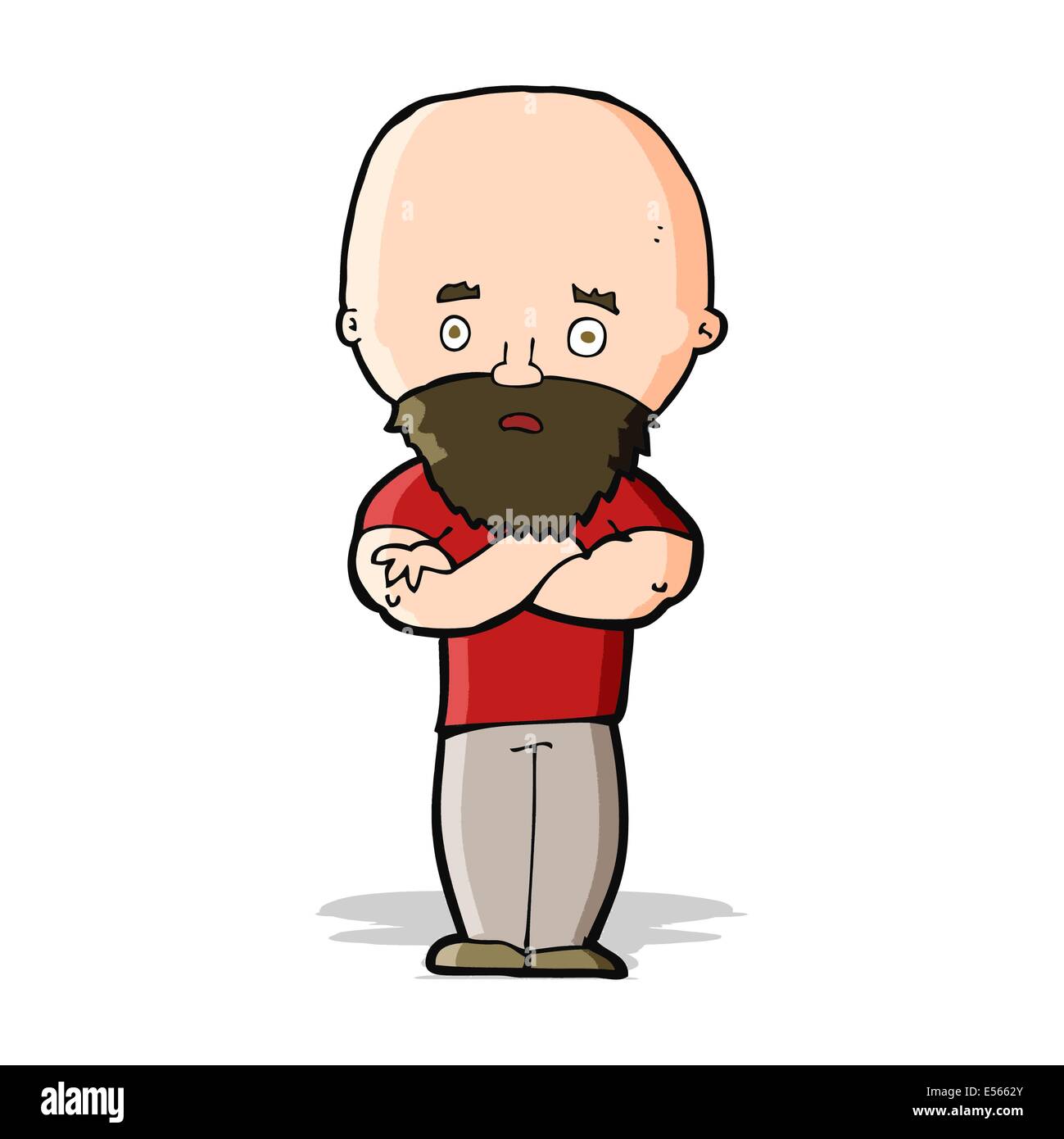 Cartoon shocked man beard Stock Vector Images - Alamy