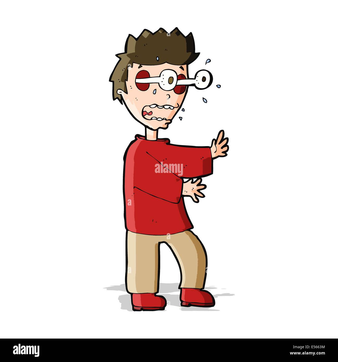 cartoon terrified boy Stock Vector Image & Art - Alamy