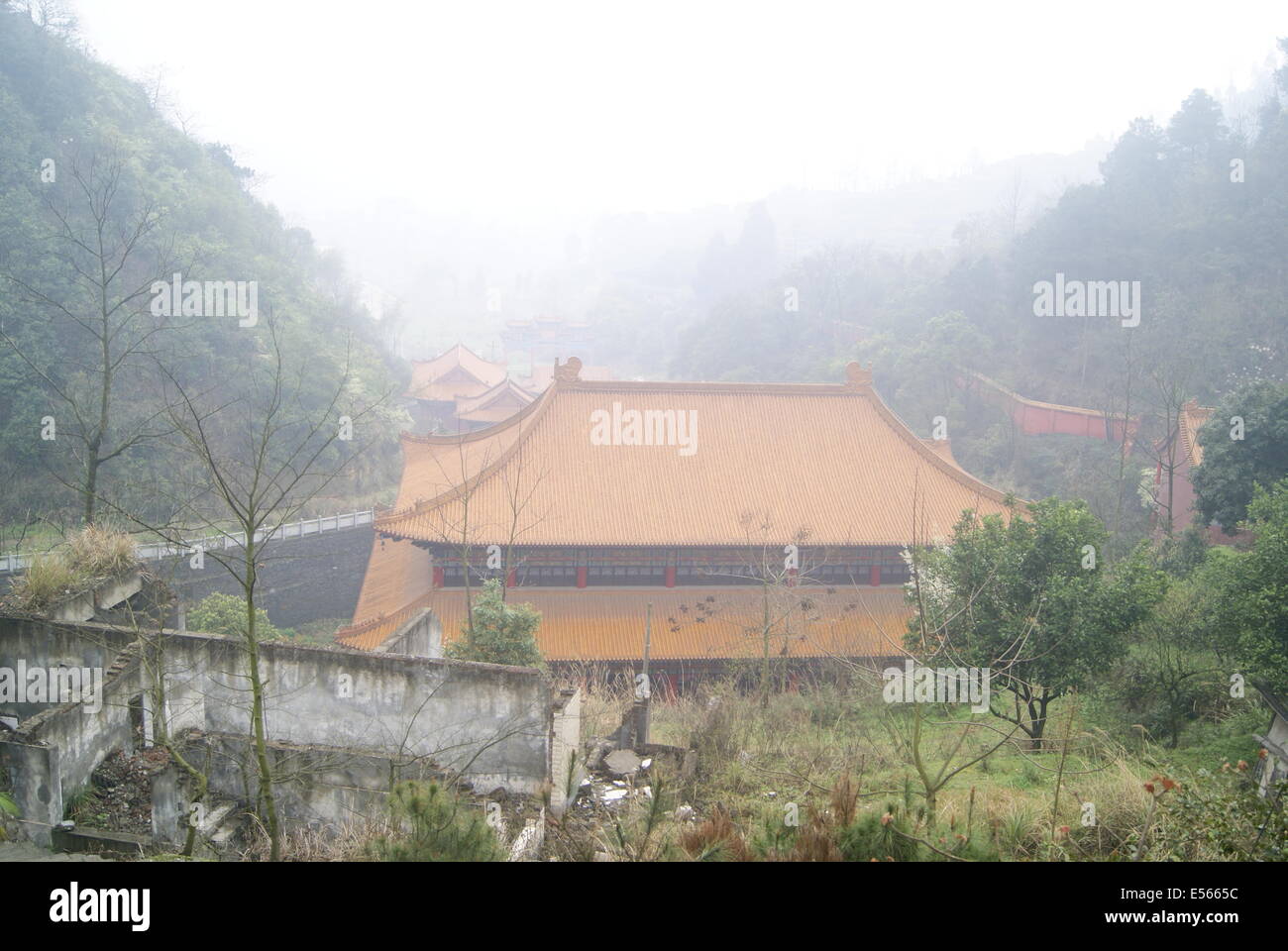 Chinese Temple Landscape Stock Photo - Alamy
