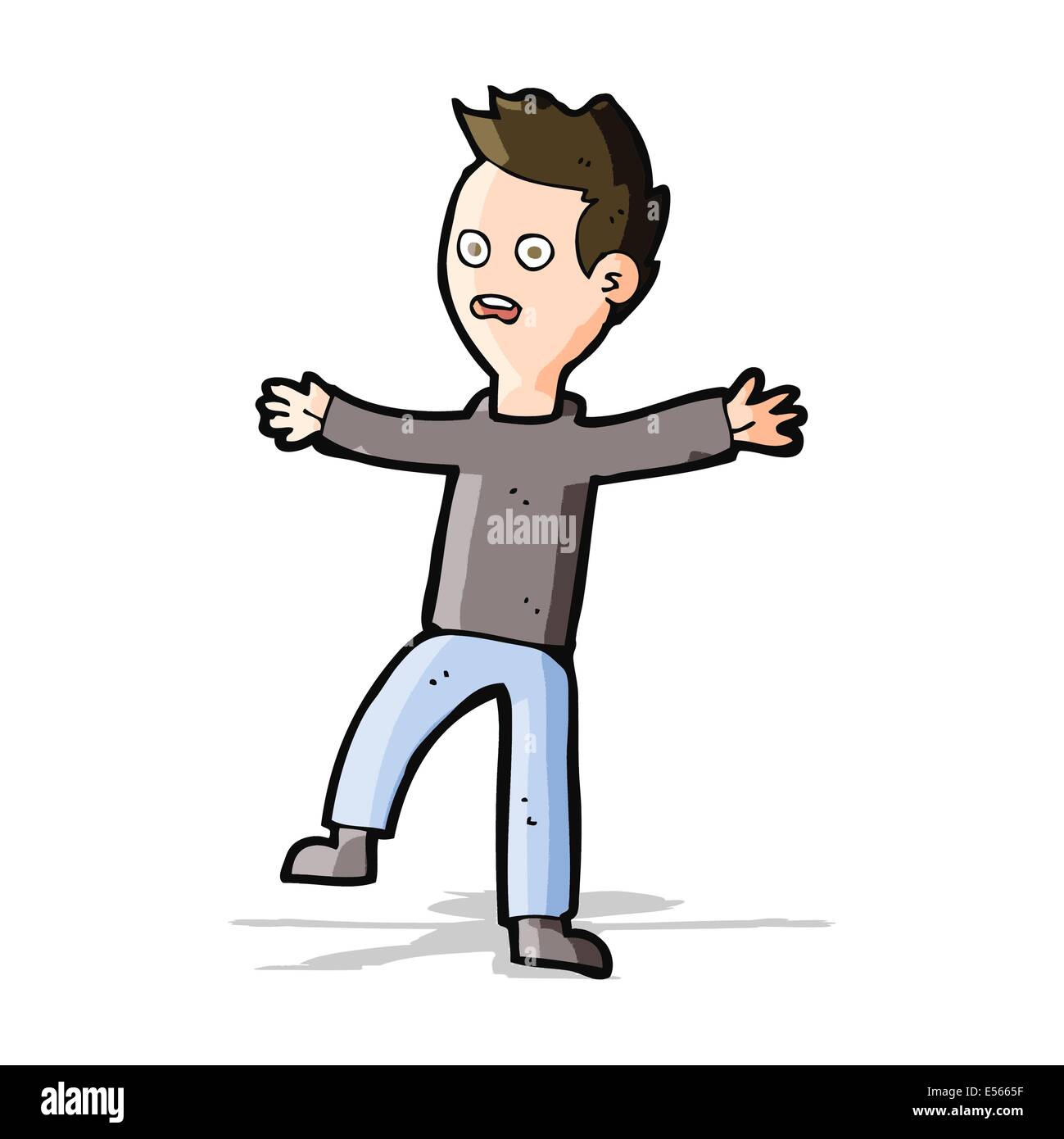 cartoon startled boy Stock Vector Image & Art - Alamy