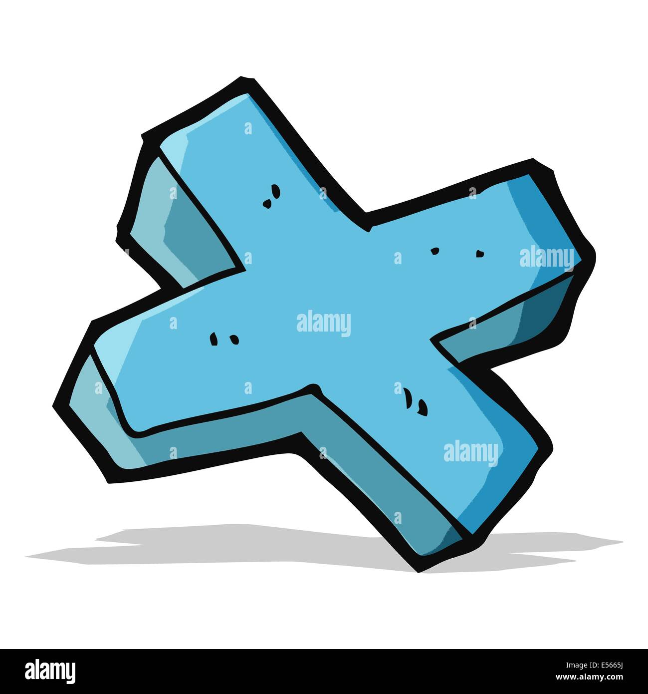 cartoon negative cross symbol Stock Vector Image & Art - Alamy