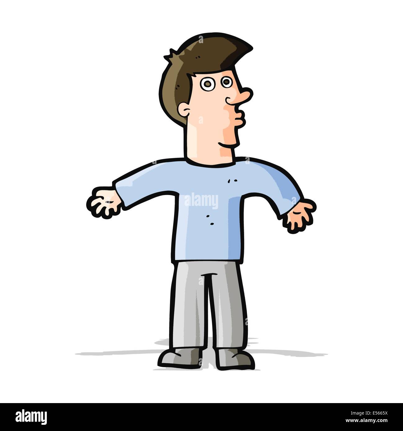 cartoon man shrugging shoulders Stock Vector Image & Art - Alamy