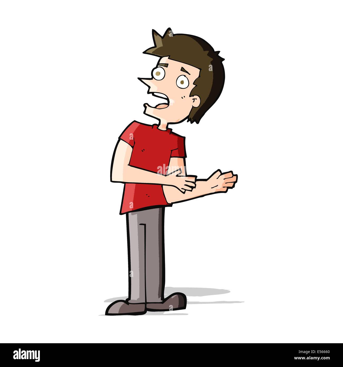cartoon man making excuses Stock Vector Image & Art - Alamy