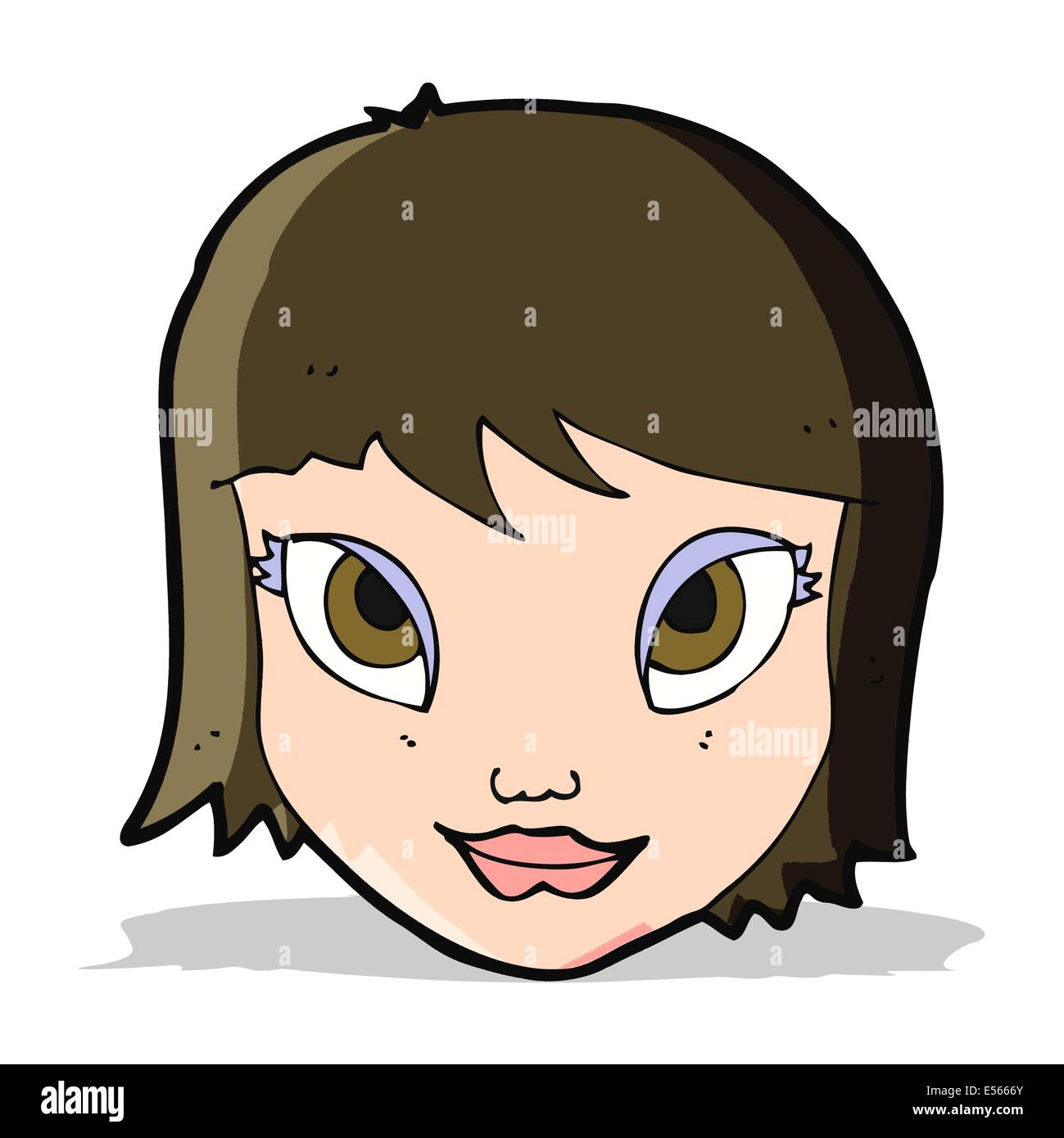 cartoon female face Stock Vector Image & Art - Alamy