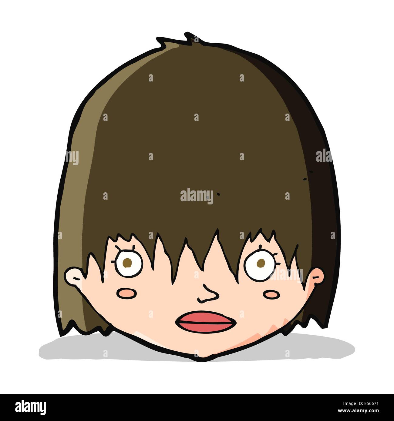 Cartoon staring woman Cut Out Stock Images & Pictures - Alamy