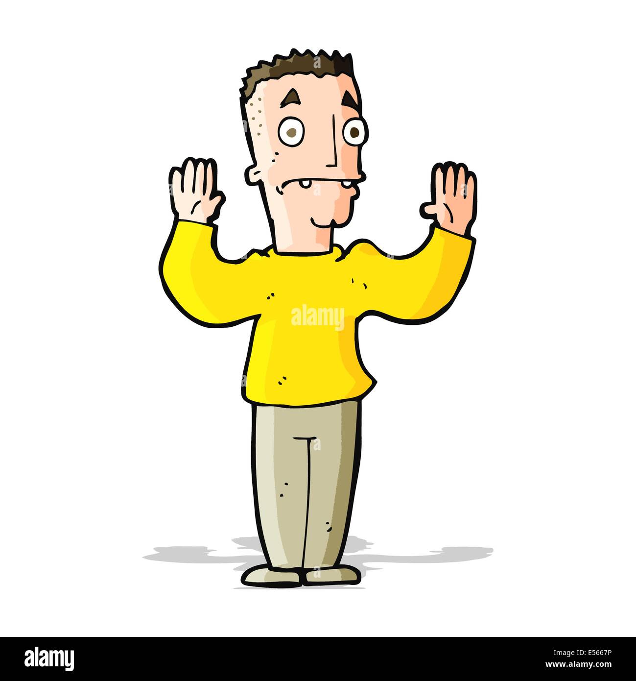 cartoon man surrendering Stock Vector Image & Art - Alamy