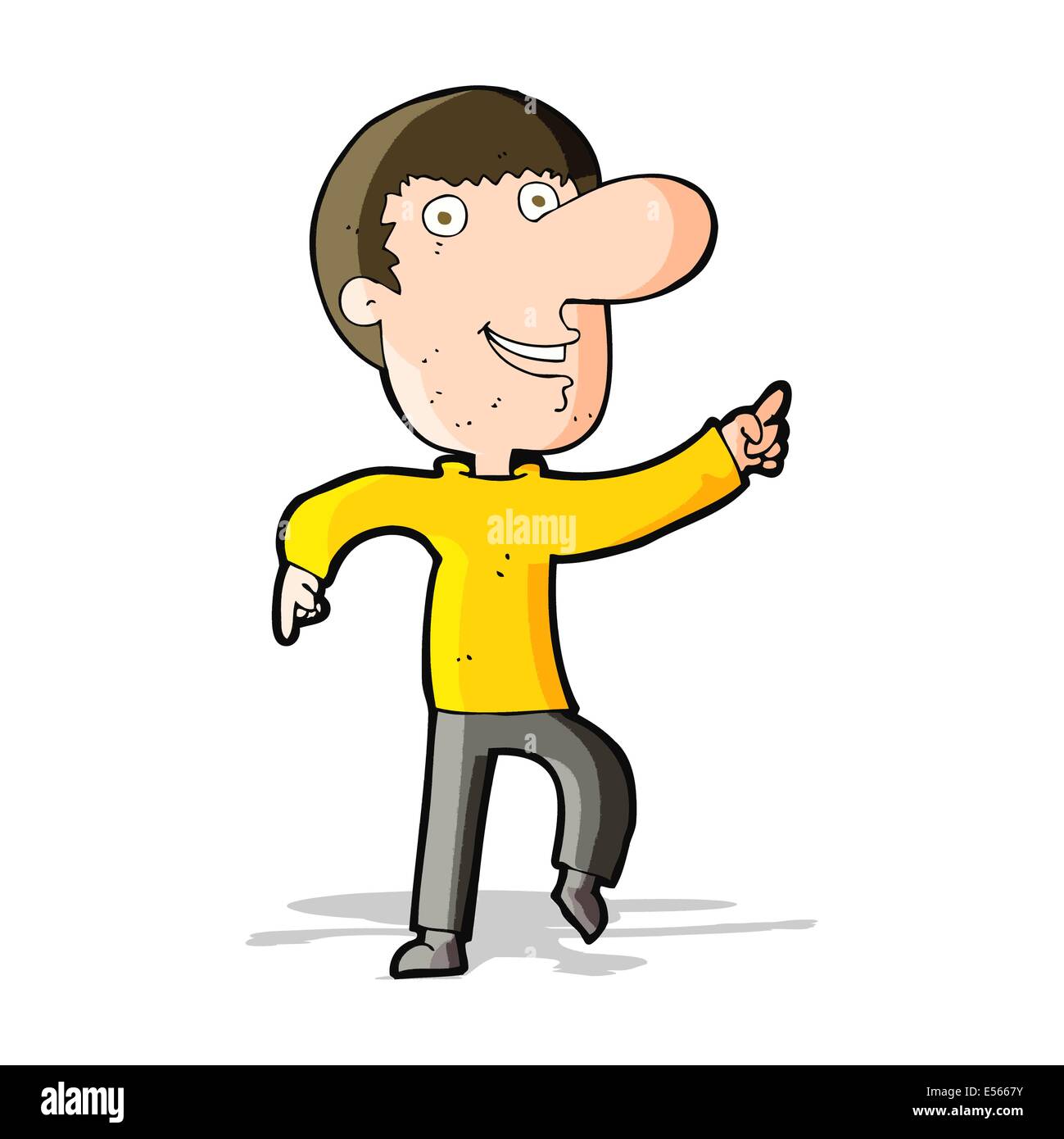 cartoon happy man dancing Stock Vector Image & Art - Alamy