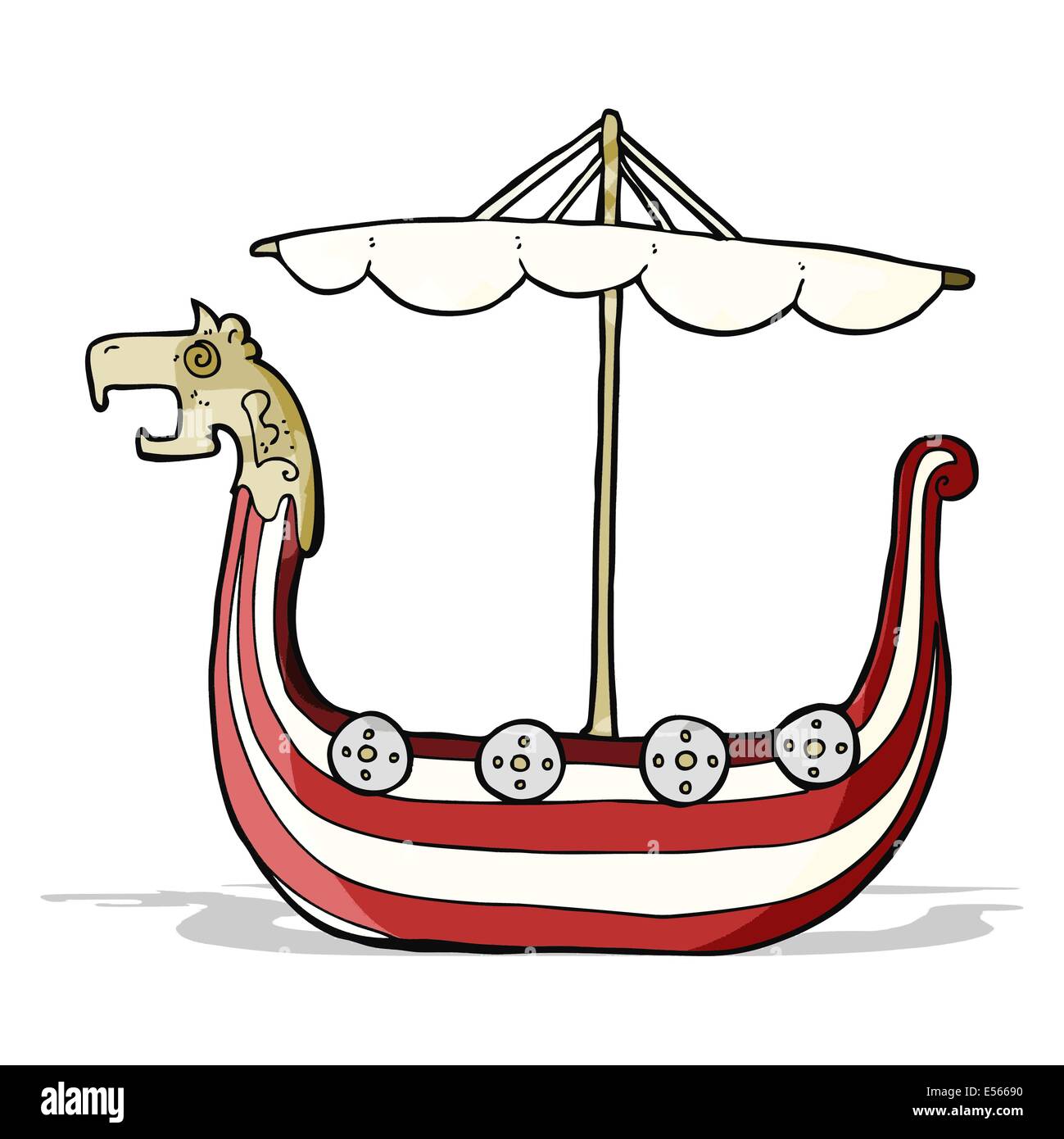 cartoon viking ship Stock Vector Image & Art - Alamy