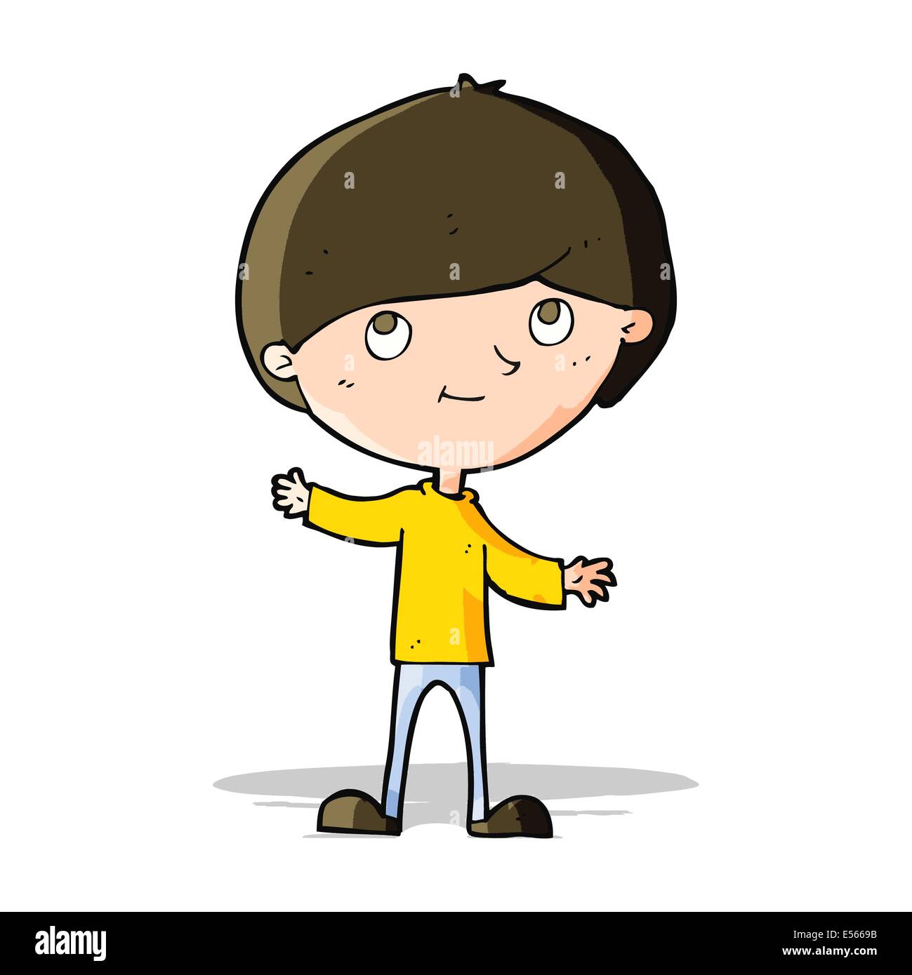 cartoon happy boy Stock Vector Image & Art - Alamy