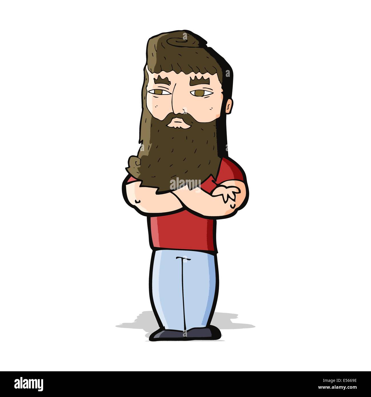 cartoon serious man with beard Stock Vector Image & Art - Alamy