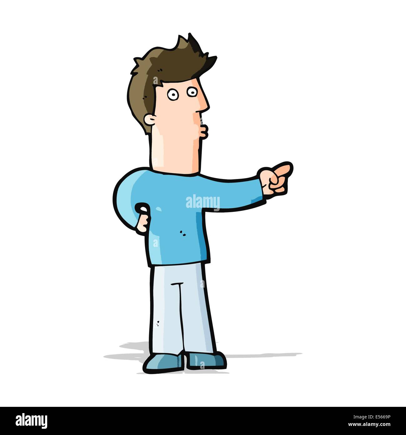 cartoon man pointing Stock Vector Image & Art - Alamy