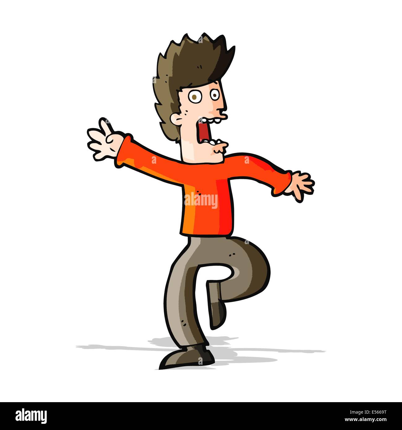 cartoon frightened man Stock Vector Image & Art - Alamy