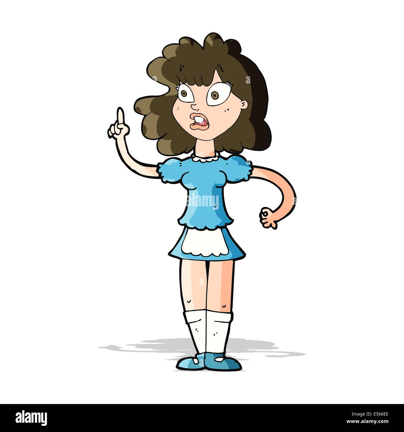 cartoon worried maid Stock Vector Image & Art - Alamy
