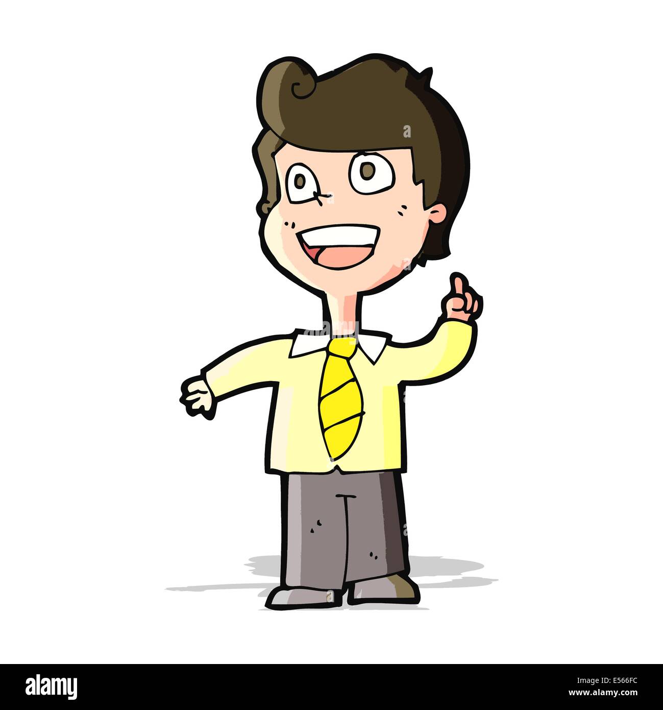 cartoon school boy raising hand Stock Vector Image & Art - Alamy