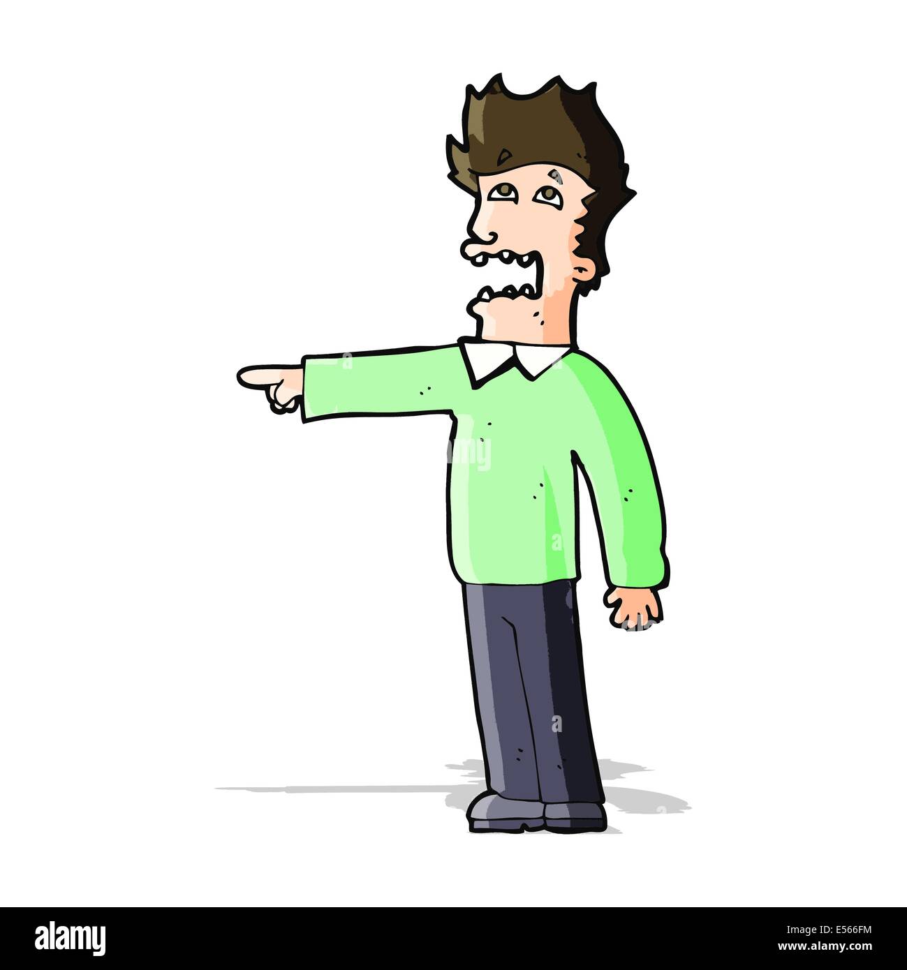 cartoon man accusing Stock Vector Image & Art - Alamy