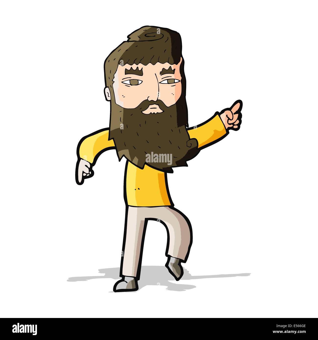 Cartoon man pointing way Cut Out Stock Images & Pictures - Alamy